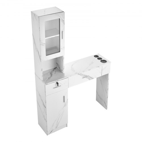 VEVOR Salon Workstation, Wall-Mounted Unit for Hair Professionals, Spa ...