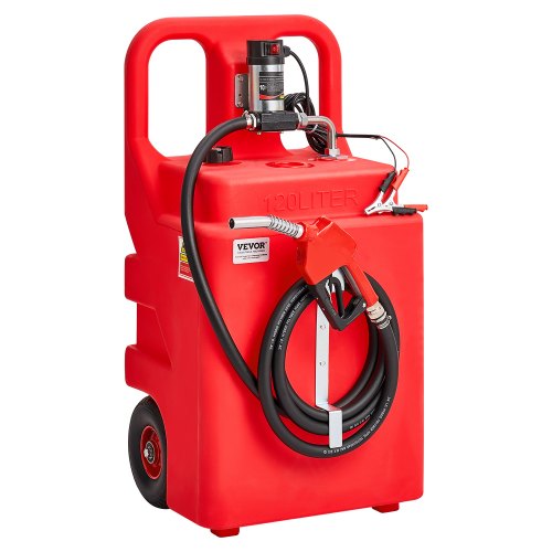 VEVOR Fuel Caddy 32 Gallon Portable Fuel Tank with 12V DC Electric ...