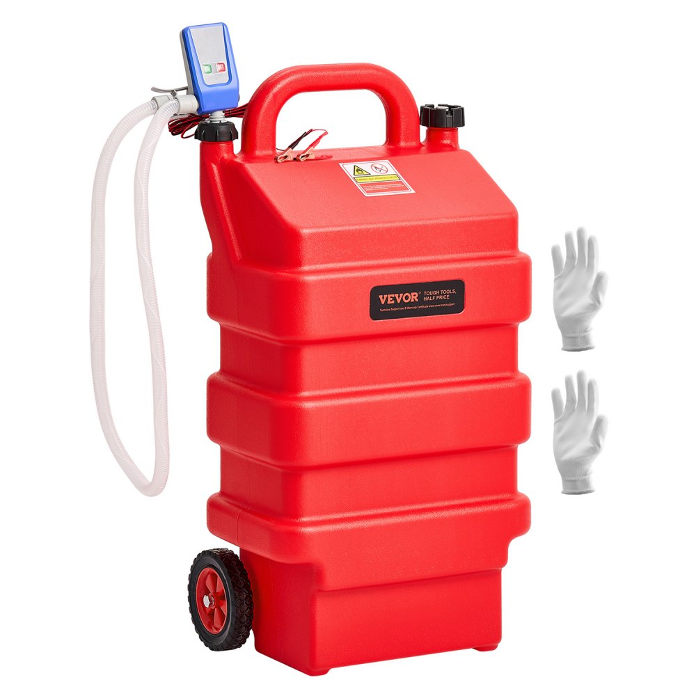 VEVOR 16 Gallon Fuel Caddy - 12V Pump, 2.5 GPM, Auto Nozzle