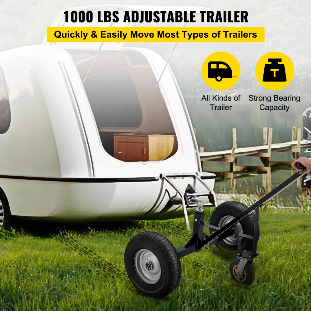 VEVOR Adjustable Trailer Dolly, 1000 Lbs Capacity Trailer Mover Dolly ...
