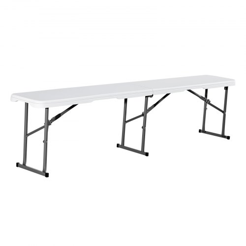 VEVOR Plastic Folding Bench, 6 ft Portable Bench for Indoor/Outdoor ...