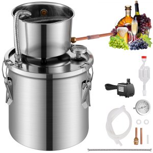 Moonshine Still Water Alcohol Distiller 3Gal w/ Water Pump Stainless ...