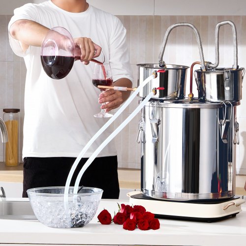 Moonshine Still Water Alcohol Distiller 8Gal w/Thumper Keg & 8W Water ...