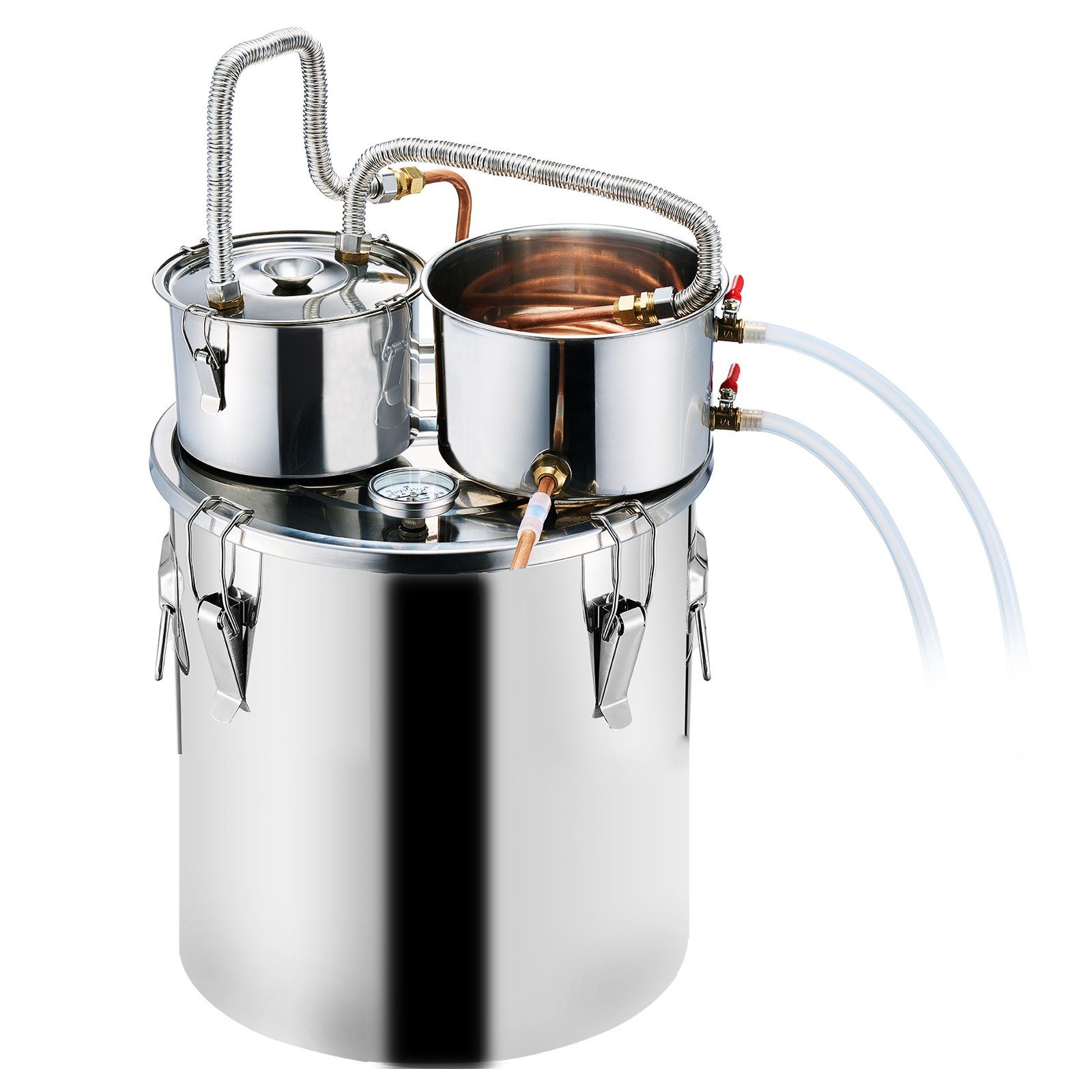 VEVOR 8 Gallon Still - Dual Condenser, 30 L, Multiple Sizes