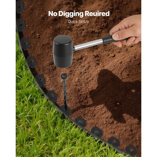 Kit VEVOR Landscape Edging, 10 Inch Depth 60 Ft Total Length, Recycled ...