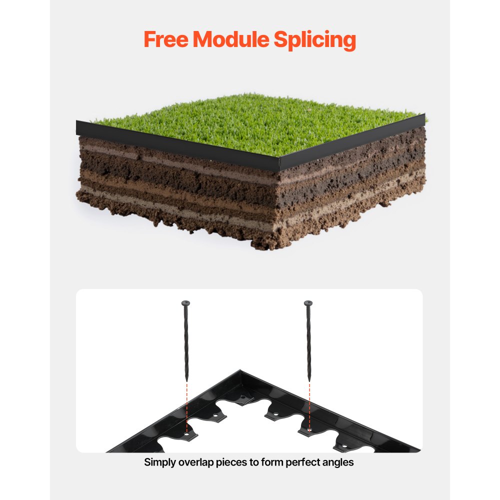 VEVOR Landscape Edging Border, 10Pcs 6 ft x 1.6 in Plastic Garden ...