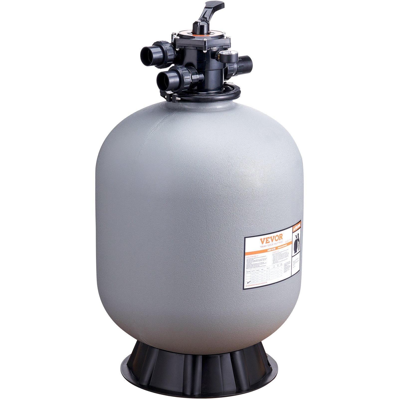 VEVOR Sand Filter, 24-inch, Up to 65 GPM Flow Rate, Above Inground ...