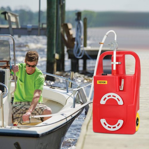 VEVOR Fuel Caddy, 25 Gallon, Portable Fuel Storage Tank On-Wheels, with ...