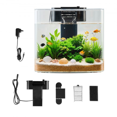 3.5 Gallon Fish Tank Aquarium Smart Arch Clear GPPS 3 Color Self ...