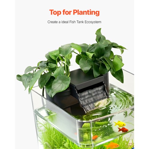 2 Gallon Fish Tank Aquarium Smart Arch Clear GPPS 3 Color Self Cleaning ...