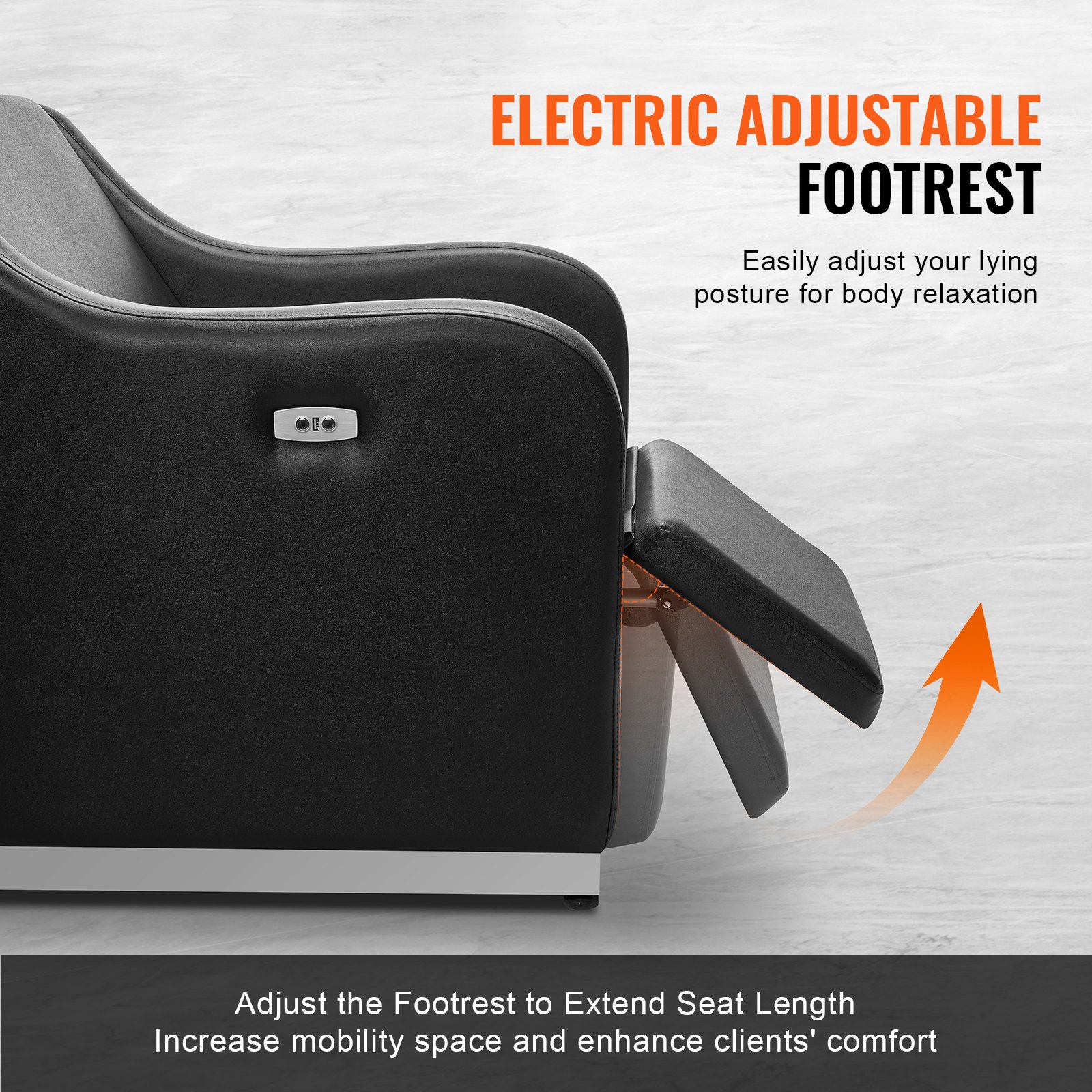 VEVOR Shampoo Backwash Chair, 661.4LBS Loading Barbershop Hair Washing ...