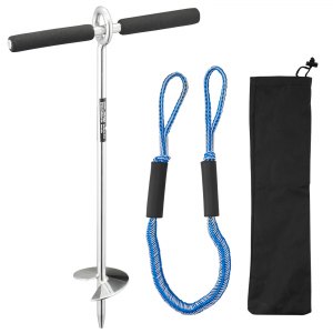 VEVOR Sand Anchor, 18 in Stainless Steel Beach Anchor, Screw in Sand ...