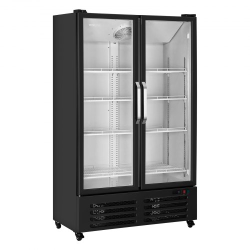 Commercial Merchandiser Refrigerator 26.69 CU.FT Glass Door Beverage ...