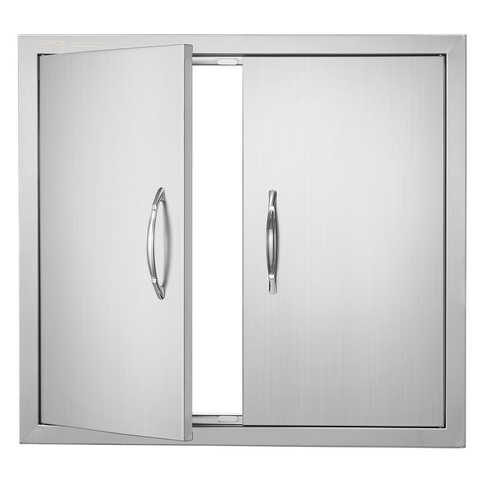 Vevor Bbq Access Door 26w X 24h Inch Double Outdoor Kitchen Door Stainless Steel Flush Mount