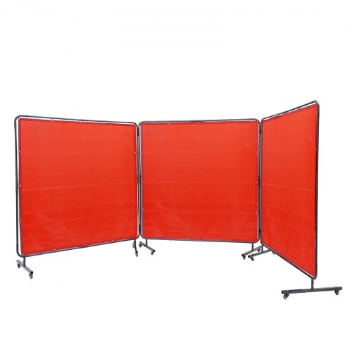 VEVOR Welding Screen with Frame, 6' x 6' 3 Panel Welding Curtain ...