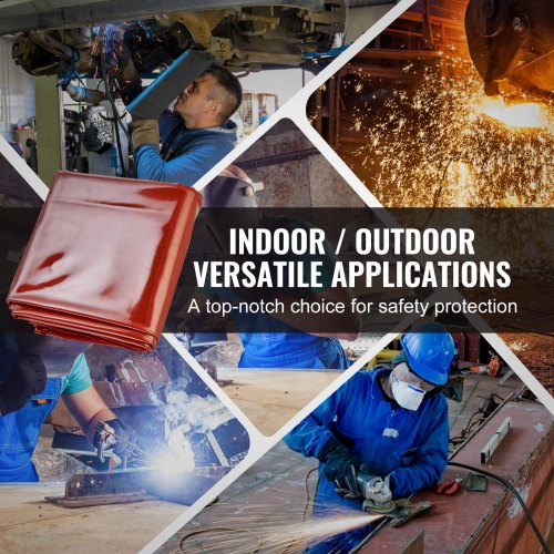 VEVOR Welding Screen with Frame, 6' x 8' 3 Panel Welding Curtain ...