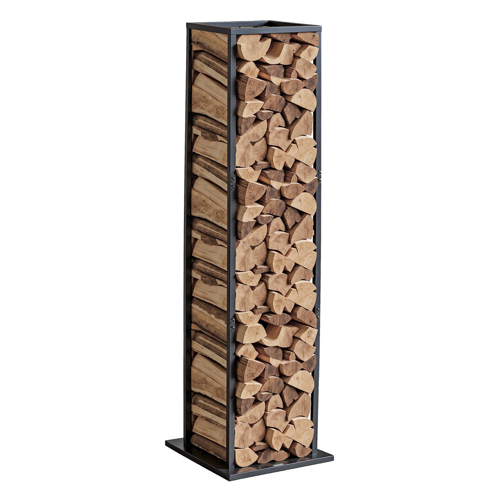 VEVOR Indoor Firewood Rack, 1 ft x 1 ft x 43.3 in Log Stacker Holder ...