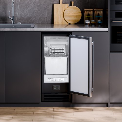 Undercounter Built-in Ice Maker Machine 50 Lbs/Day w/ Drain Pump ...