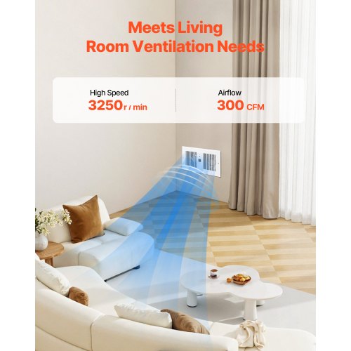 4 Inch Room to Room Fan 2-in-1 300 CFM Through Wall Fan Remote Control ...