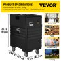 VEVOR Insulated Food Pan Carrier, 109 Qt Hot Box for Catering, LLDPE ...