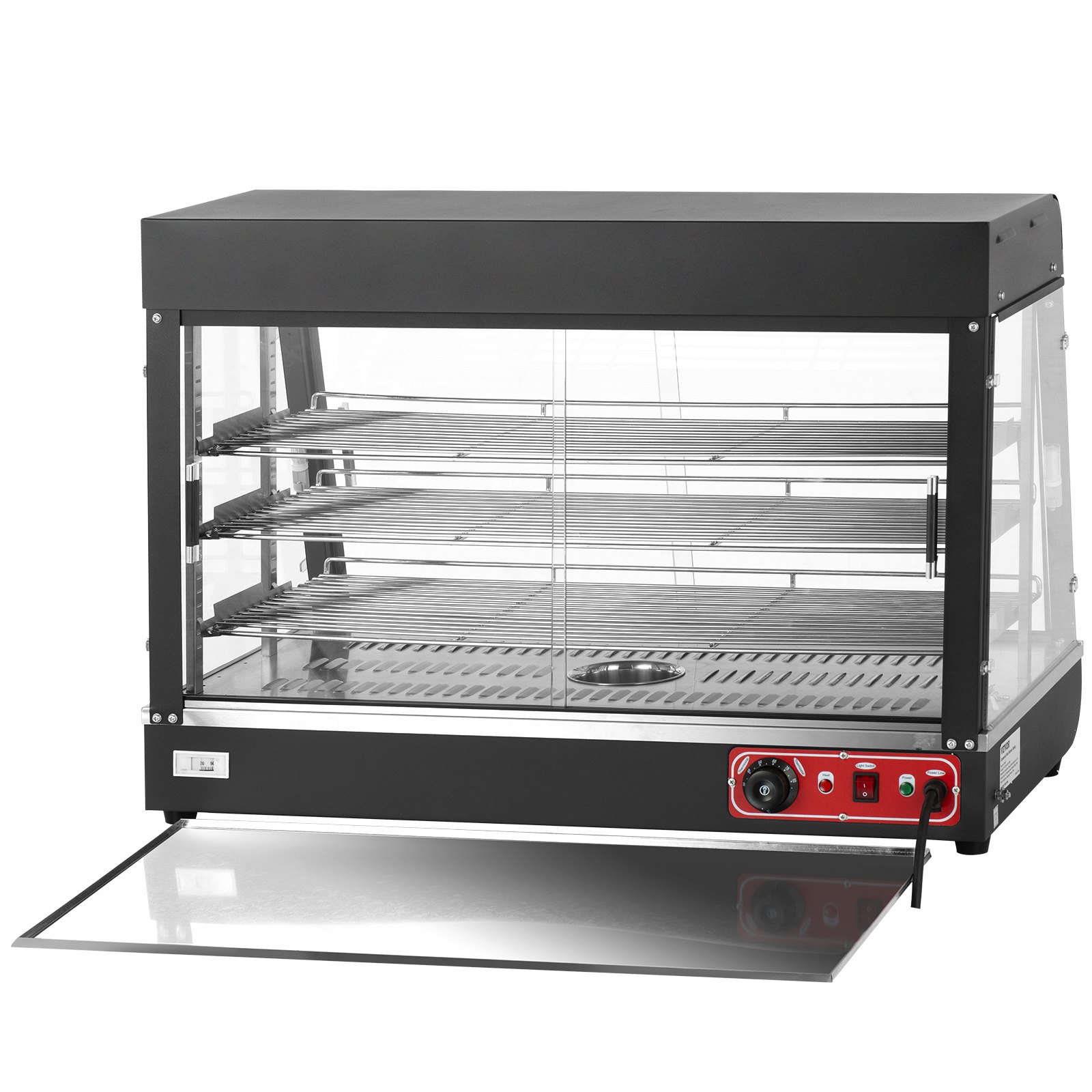 VEVOR 3-Tier Commercial Food Warmer Countertop Pizza Cabinet with Water ...