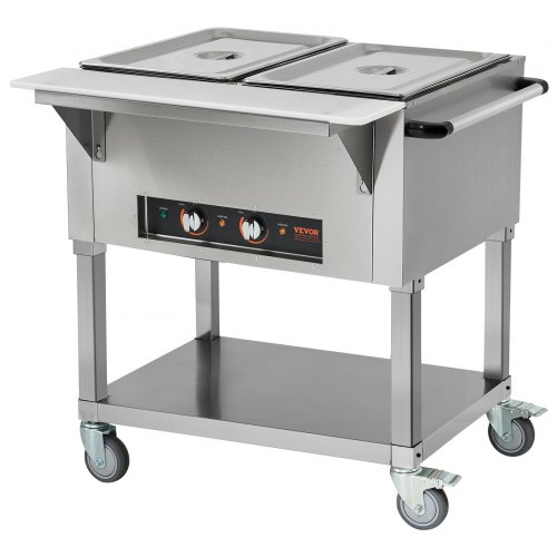 VEVOR 2-Pan Commercial Food Warmer, 2 x 20.6QT Electric Steam Table ...