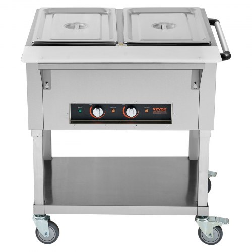 VEVOR 2-Pan Commercial Food Warmer, 2 x 20.6QT Electric Steam Table ...