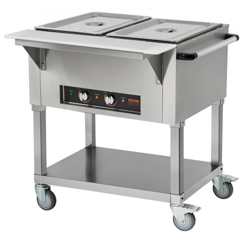 VEVOR 2-Pan Commercial Food Warmer, 2 x 20.6QT Electric Steam Table ...