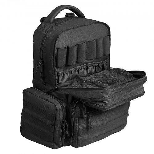 VEVOR Tactical Range Backpack for 6 Pistols Gun Backpack Black | VEVOR US