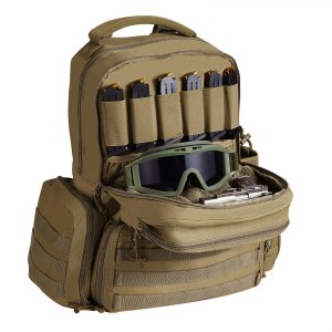 VEVOR Tactical Range Backpack for 6 Pistols Gun Backpack Brown,Range ...