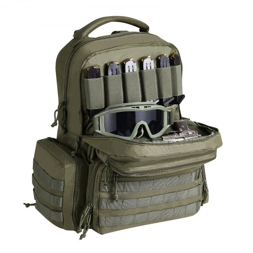VEVOR Tactical Range Backpack for 6 Pistols Gun Backpack Green,Range ...