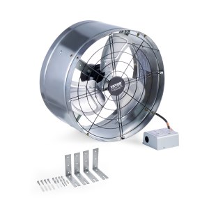 VEVOR 380 mm Gable Mount Fan 1300 CFM Attic Vent Fan with Adjustable ...