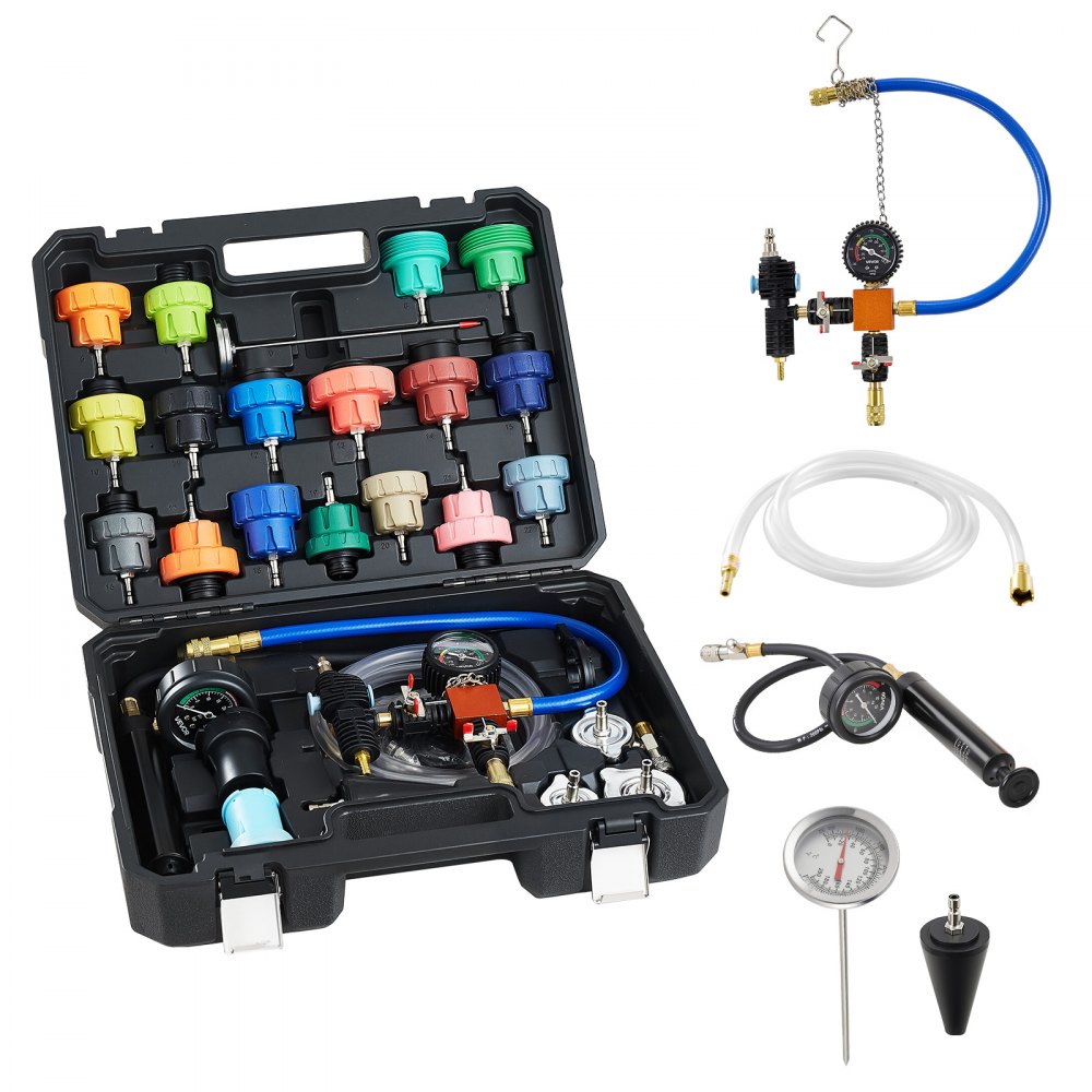 VEVOR Coolant Pressure Tester Kit, 47Pcs Radiator Vacuum Refill Kit ...
