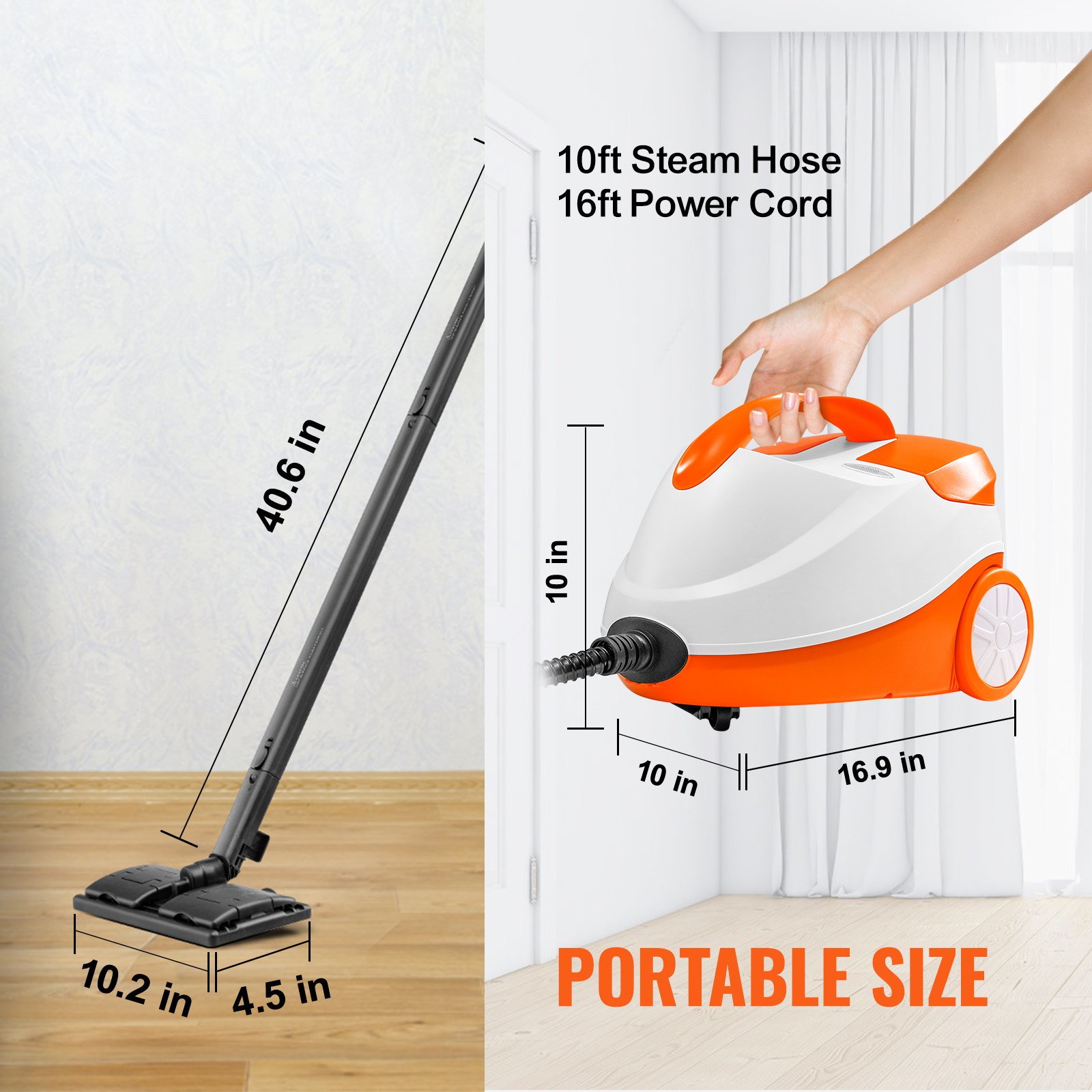 VEVOR Steam Cleaner for Home Use, Portable Steam Cleaner with 20 ...