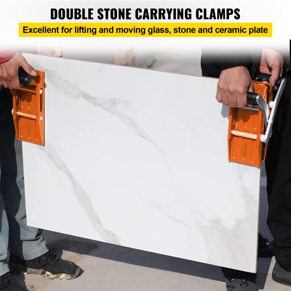 VEVOR 2 PCS Double Handed Stone Carrying Clamps, 2.36 inch (60mm ...