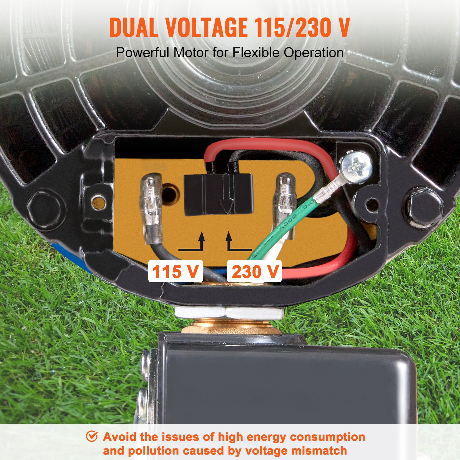 VEVOR 1.5 HP Cast Iron Sprinkler/Irrigation Pump, 115/230 Volt, 66 GPM ...