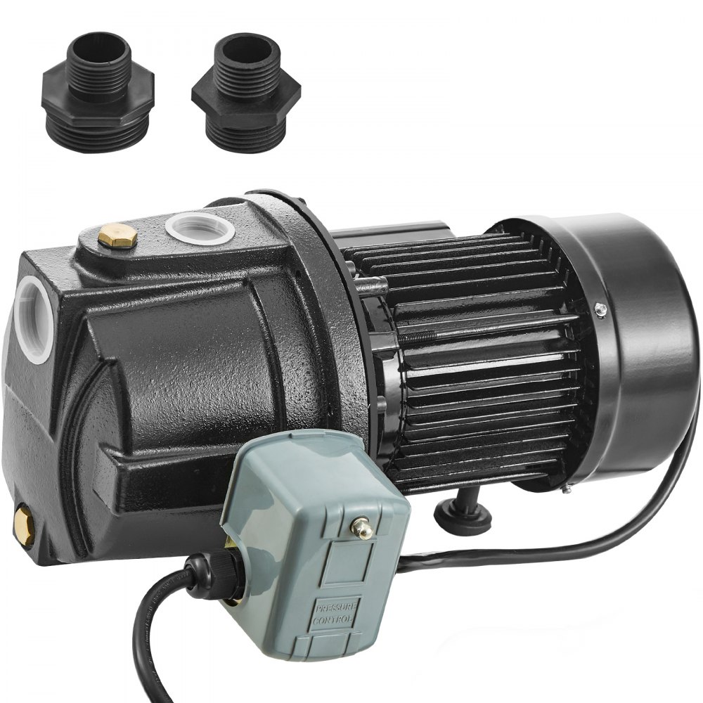 VEVOR 1HP Premium Cast Iron Shallow Well Jet Water Pump, 115 Volt, 17.6 ...