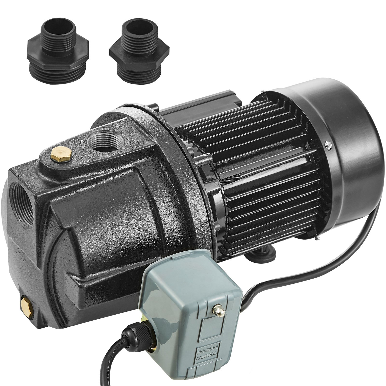 VEVOR 1HP Premium Cast Iron Shallow Well Jet Water Pump, 115 Volt, 17.6 ...
