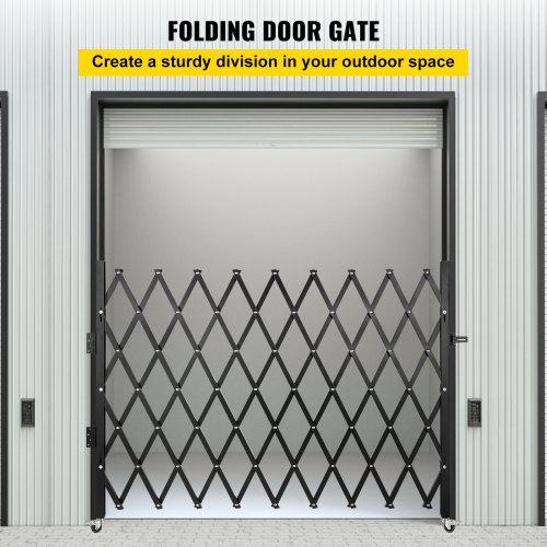 VEVOR Single Folding Security Gate Folding Door Gate 75"W x 50"H ...