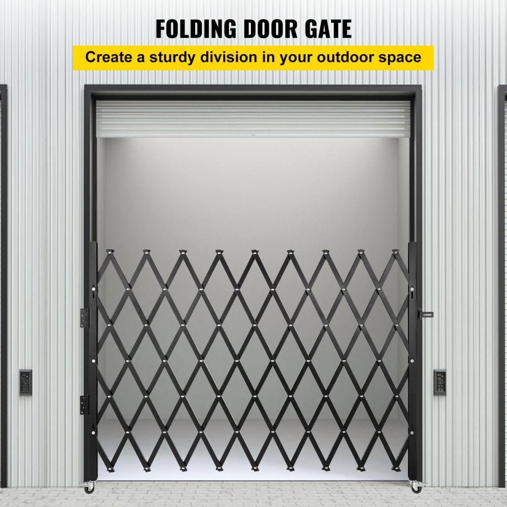 VEVOR Single Folding Security Gate, 131.00 x 187.96 cm Folding Door ...