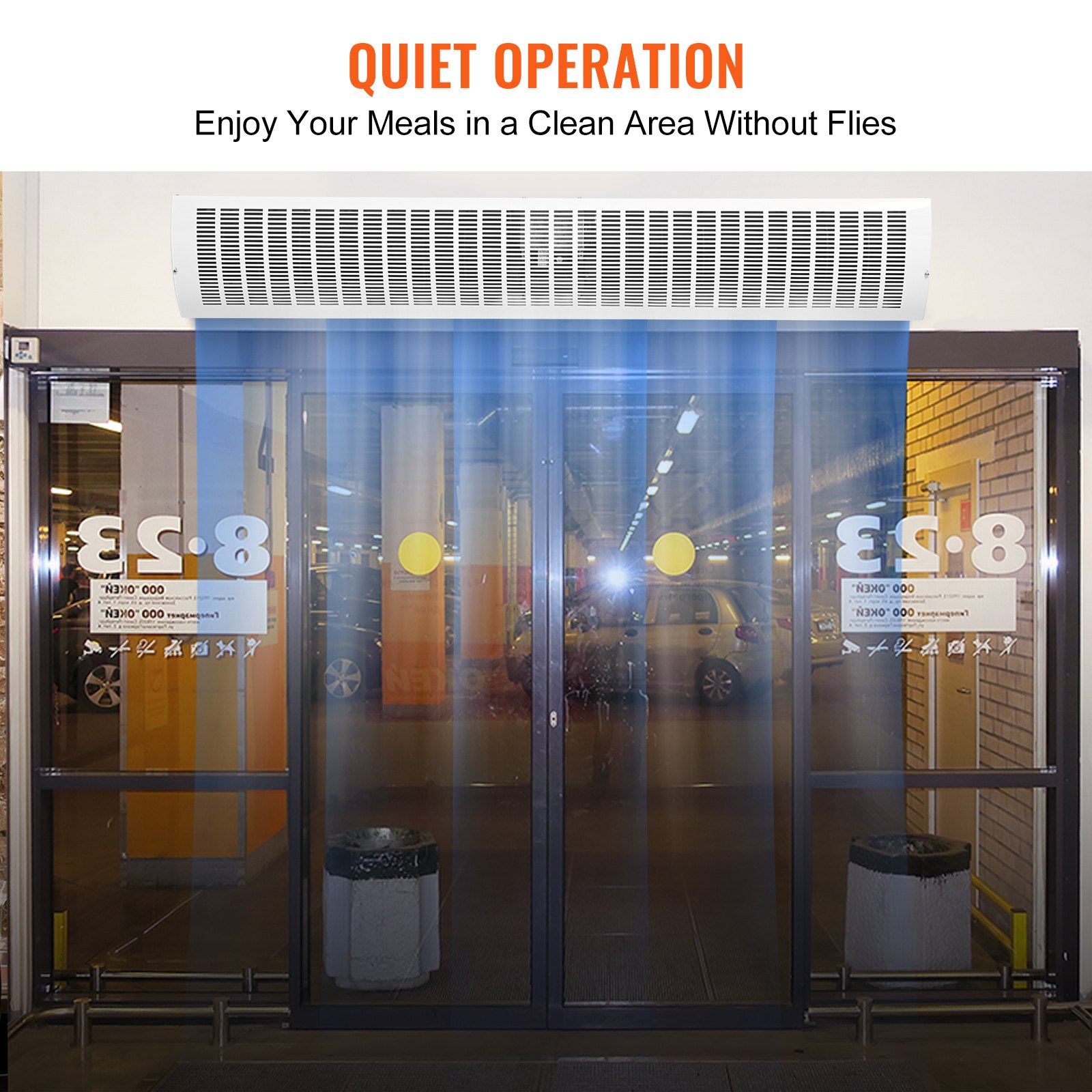 VEVOR 60" Commercial Indoor Air Curtain Super Power 2 Speeds 2100CFM ...