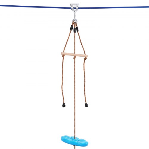 VEVOR Zipline Kit for Kids and Adult, 52 ft Zip Line Kits Up to 500 lb ...