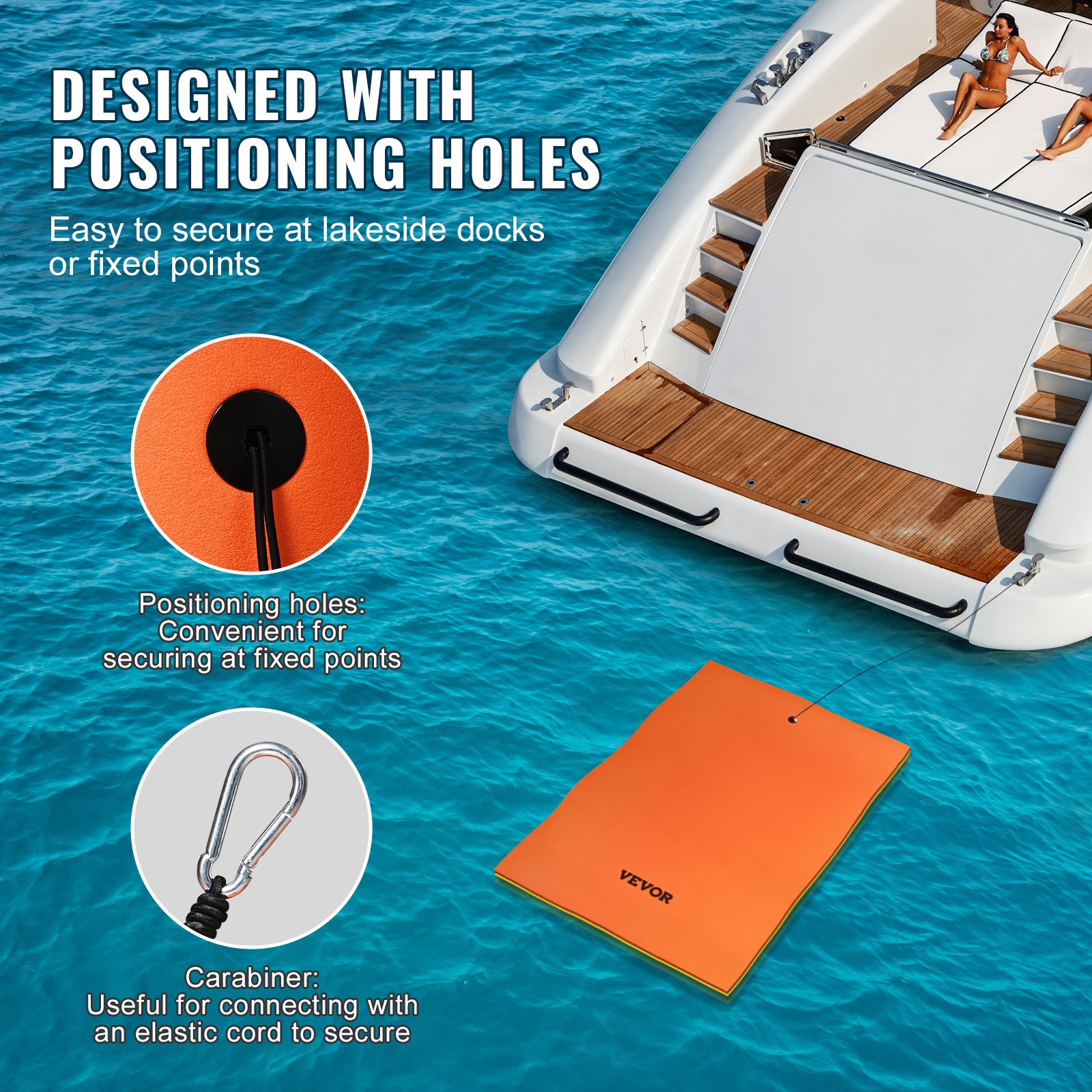 VEVOR Lily Pad Floating Mat, Large 9x6 FT Floating Water Pad, 3-Layer ...