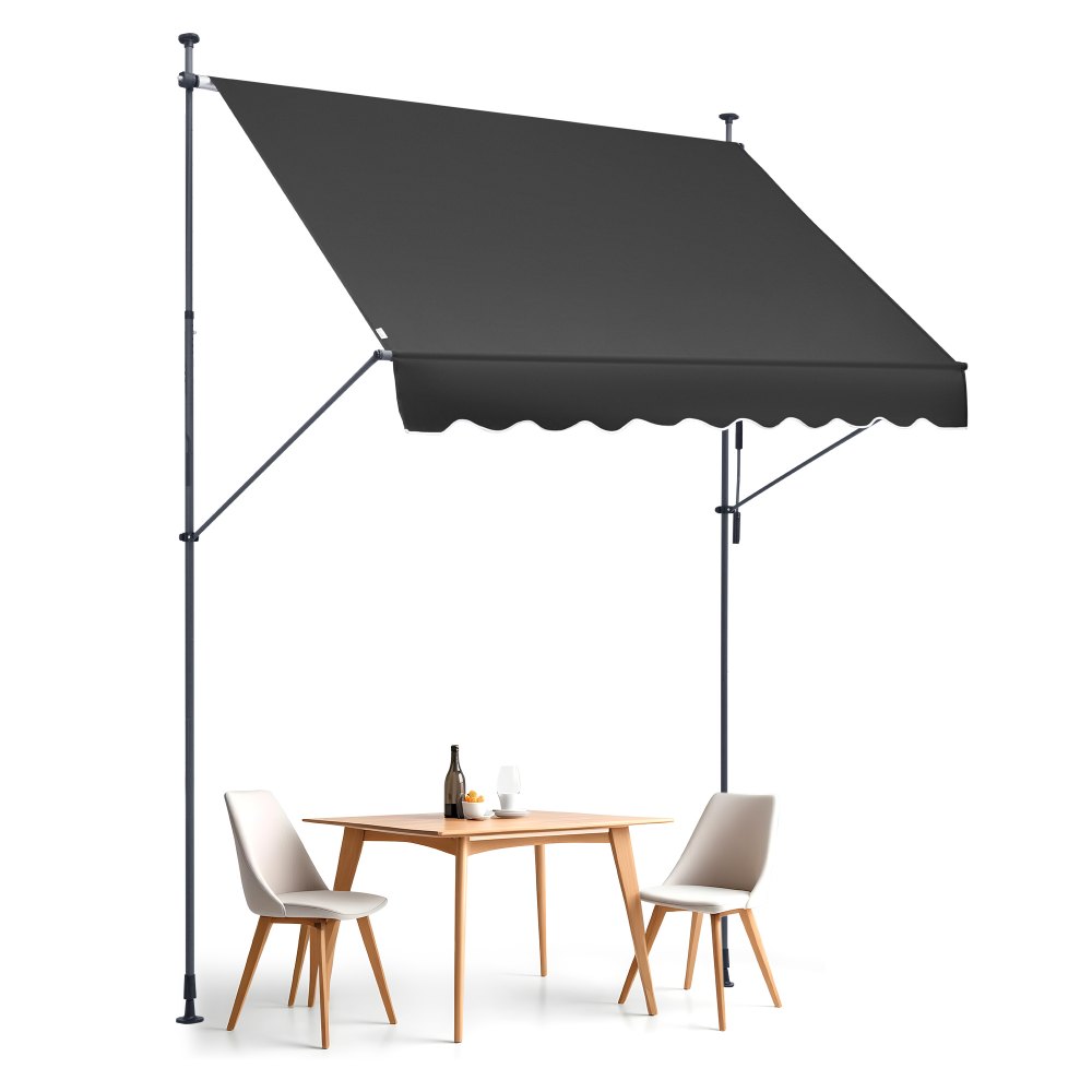 VEVOR 98x47" Patio Awning Retractable Patio Canopy Sunsetter with Crank ...