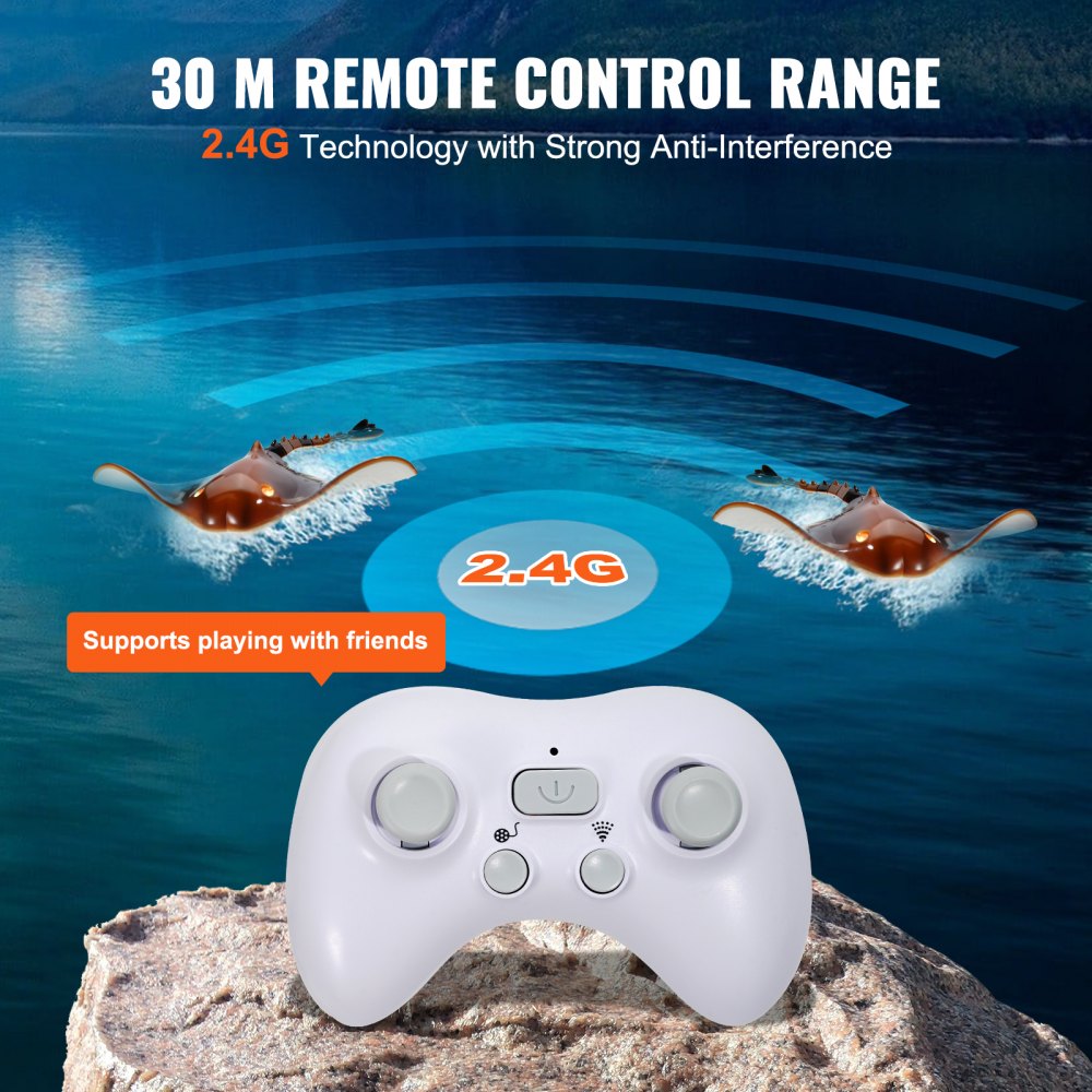 VEVOR Manta Ray Toy – 2.4GHz, Dual 700mAh Batteries
