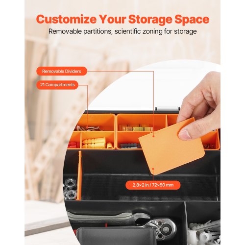 Single sided！3-Pack Small Parts Organizer 21-Compartment Organizer Box ...