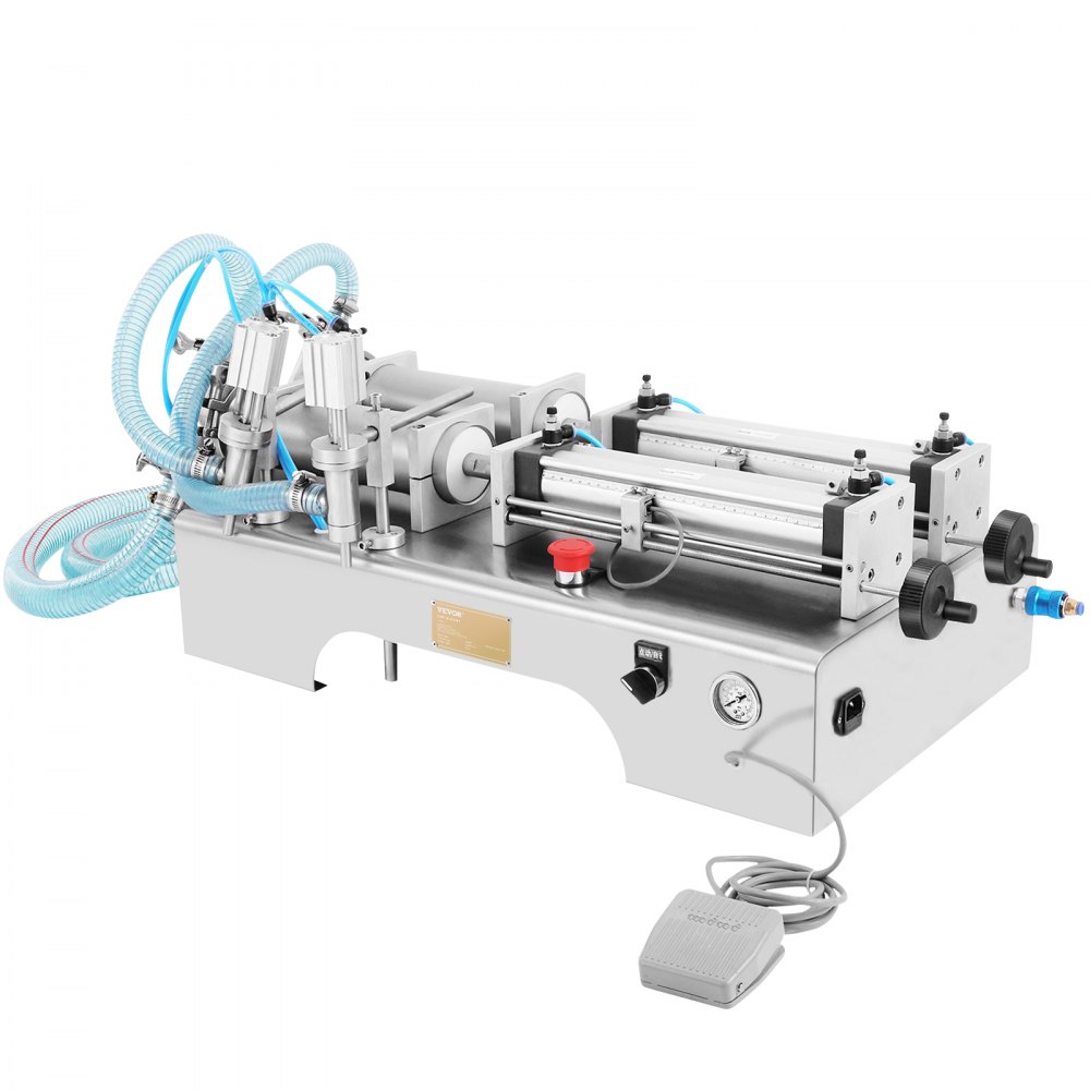 VEVOR Horizontal Liquid Filling Machine 100-1000ml, Pneumatic Liquid ...