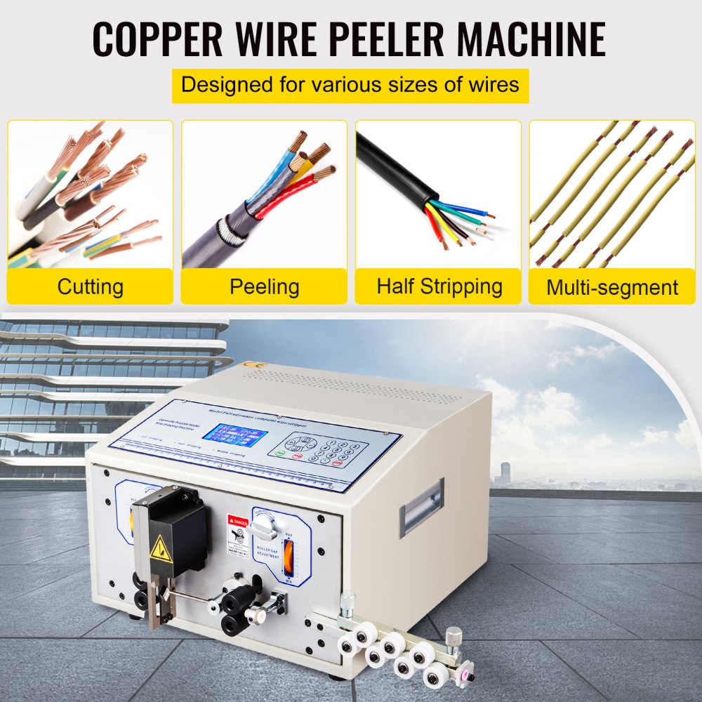 VEVOR SWT508-SD Computer Wire Cutting Stripping Peeling Machine 0.1-4 ...