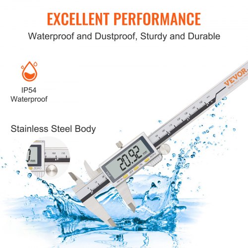 VEVOR Digital Caliper, Calipers Measuring Tool 0-6", Electronic ...