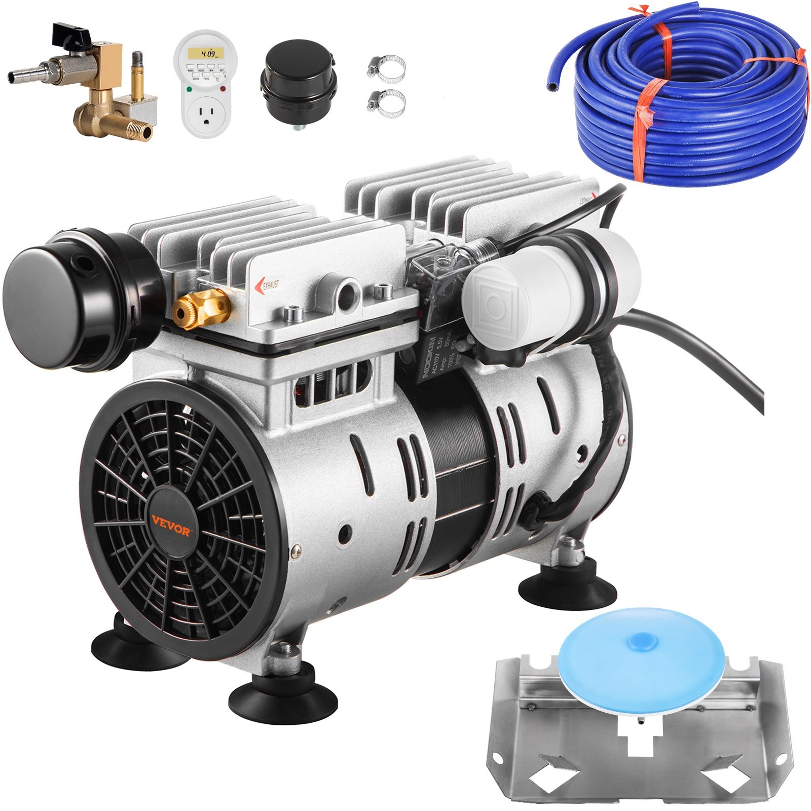 VEVOR Pond Aerator, 550W Power 5.2CFM for Up to 1 Acre 50' Lake ...